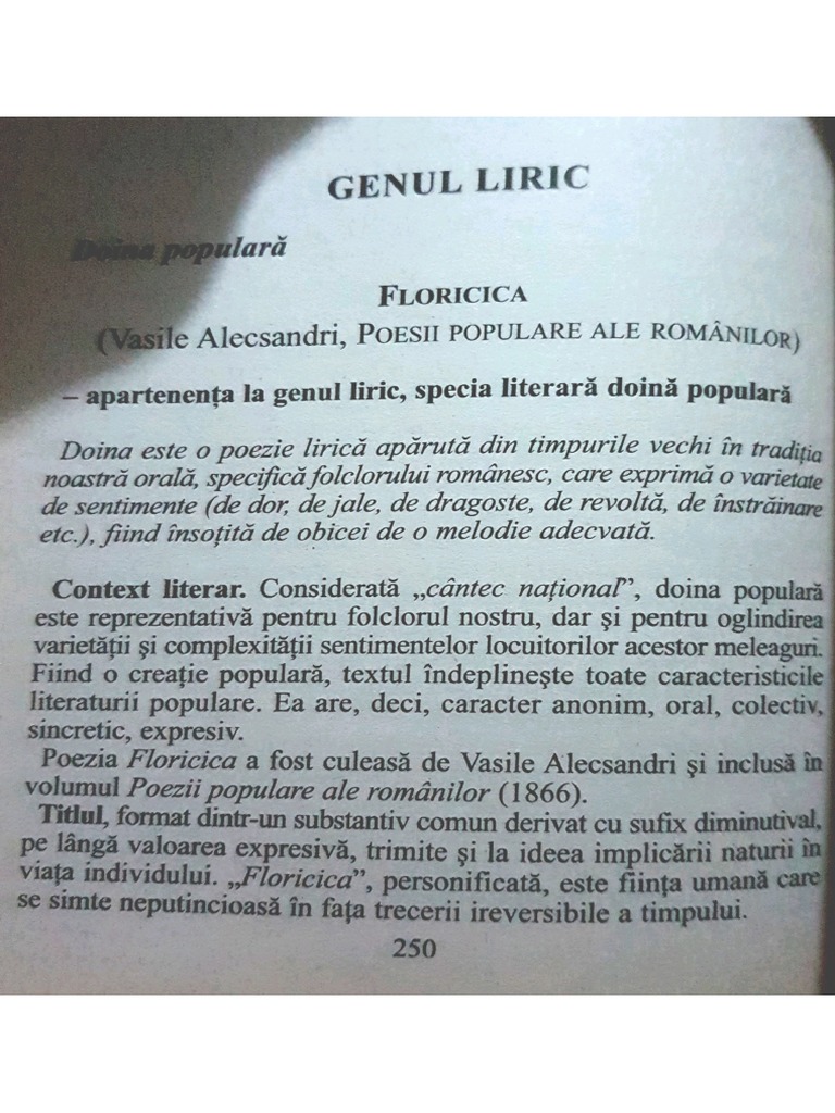 Floricica Doina Populara | PDF