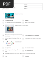 Evaluare - Initiala - Clasa - 9 - TIC Test | PDF