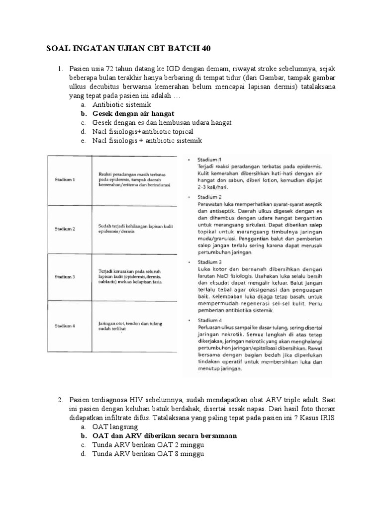 Soal Ingatan CBT Batch 40 | PDF