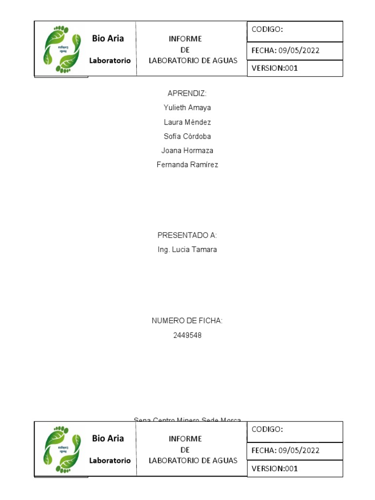 Informe de Agua Residual | PDF | Agua | Muestreo (procesamiento de señal)