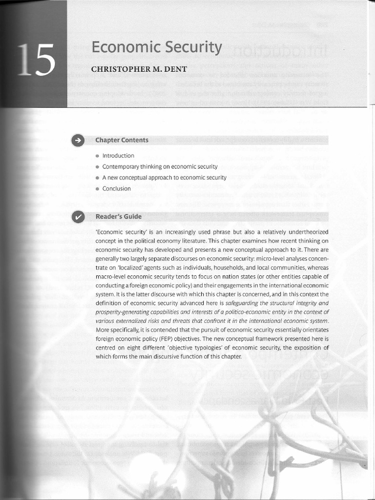 Christopher Dent Economic Security | PDF