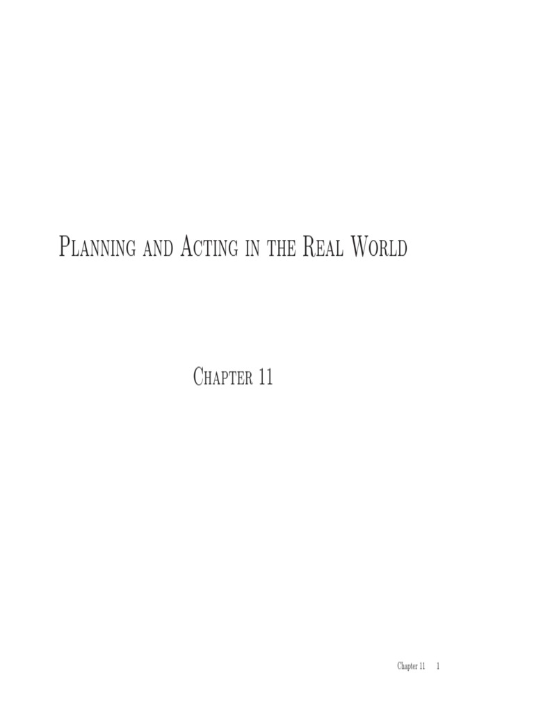 Planning and Acting in The Real World | Download Free PDF | Schema ...