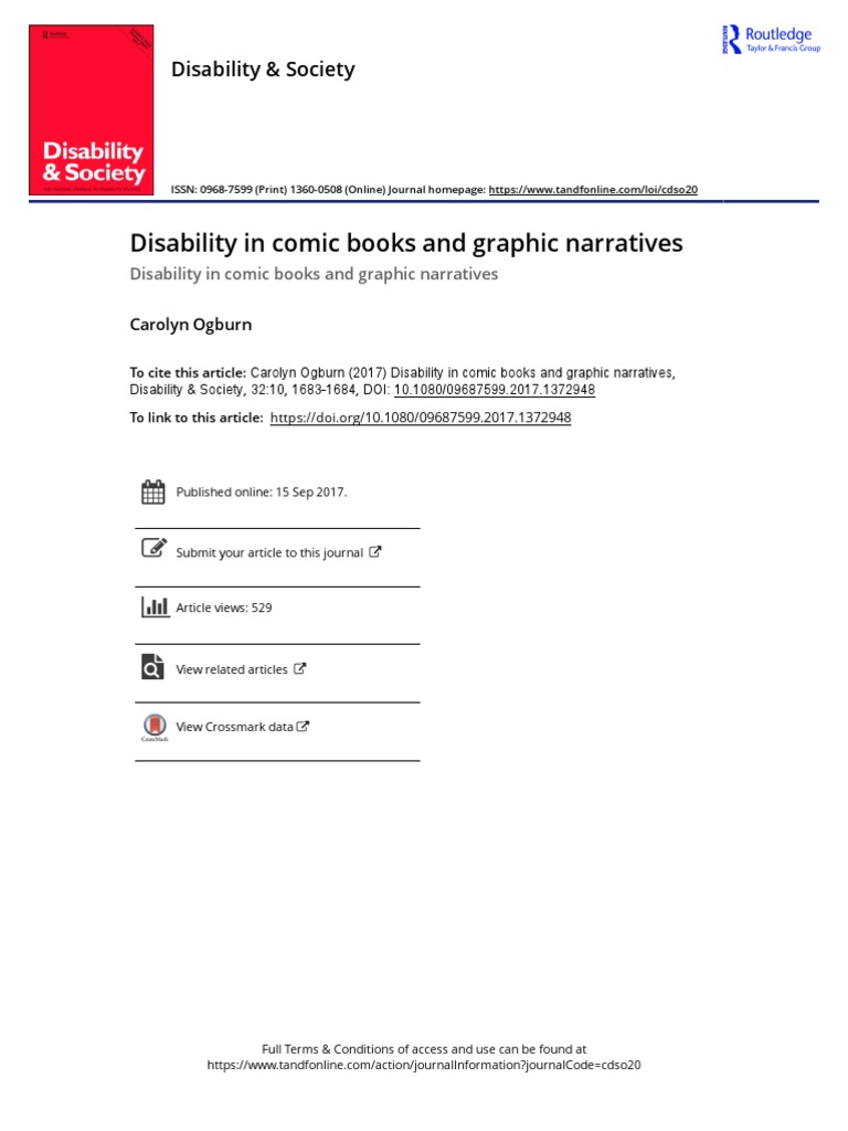 Disability in Comic Books and Graphic Na | PDF | Insanity | Autism