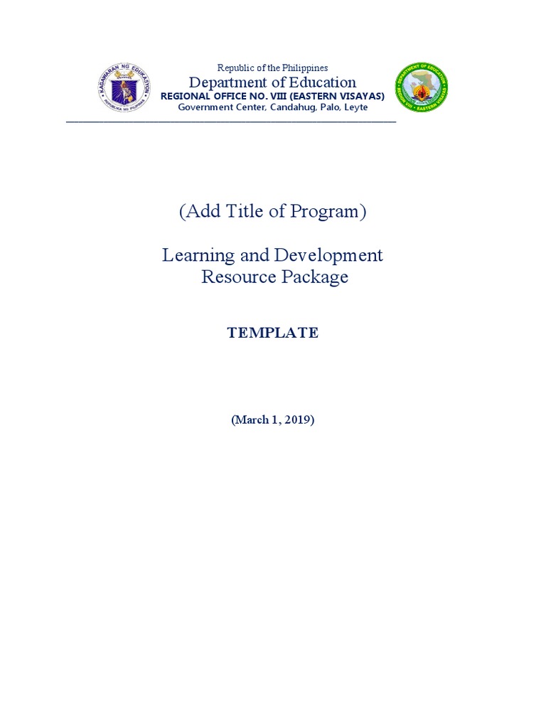 Revised Resource Package Template | PDF | Computing
