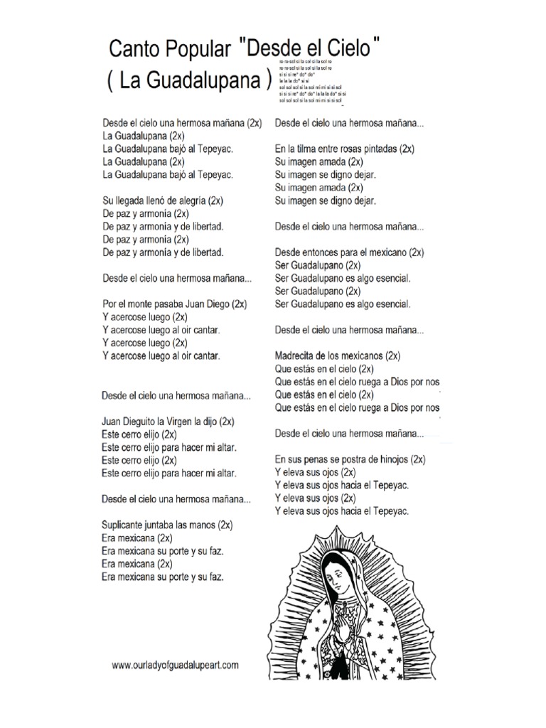 Letra Desde El Cielo Canto Popular | PDF