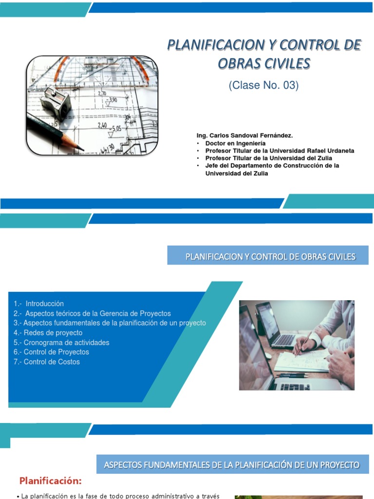 Planificacion y Control de Obras Civiles-Clase III | PDF | Planificación