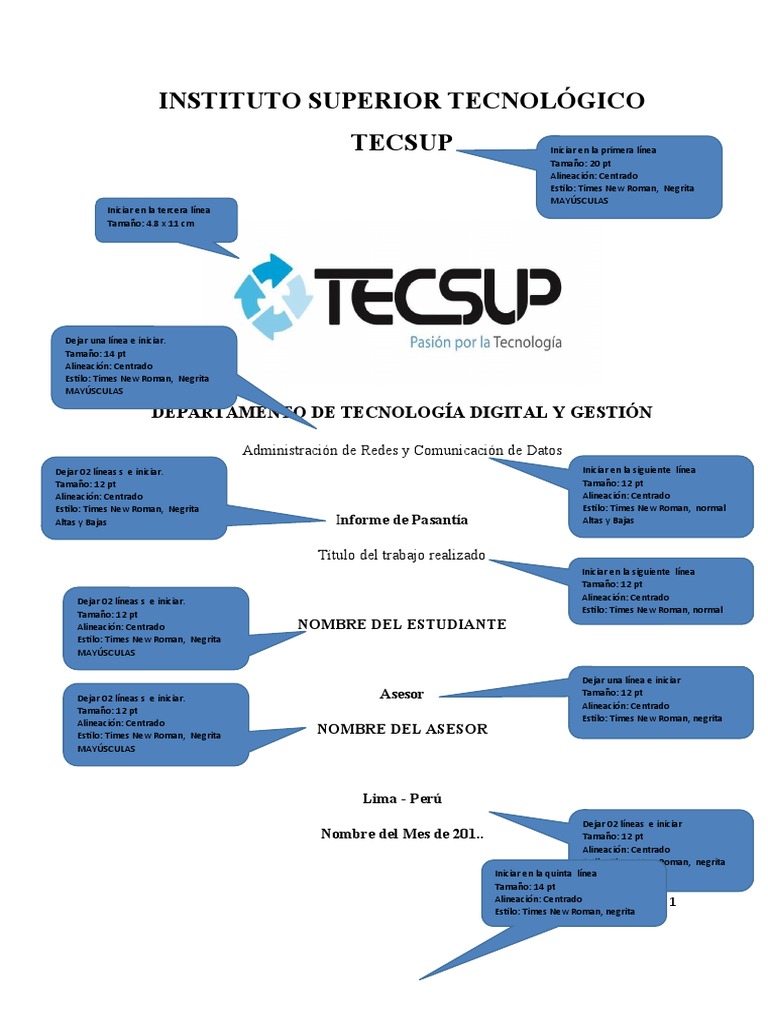 Instituto Superior Tecnologico Tecsup Formato Original de Documento.3 1 ...