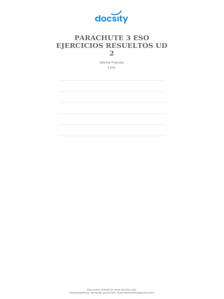 Docsity Parachute 3 Eso Ejercicios Resueltos Ud 2 | PDF | Foreign Language Studies