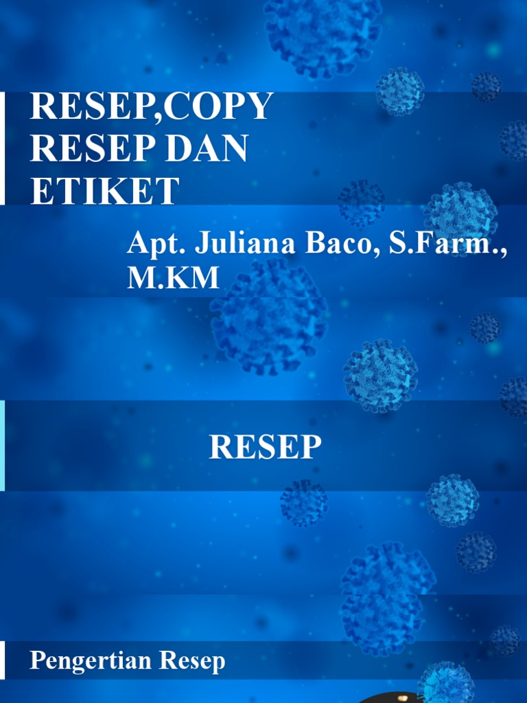 Resep, Copy Resep, Etiket | PDF