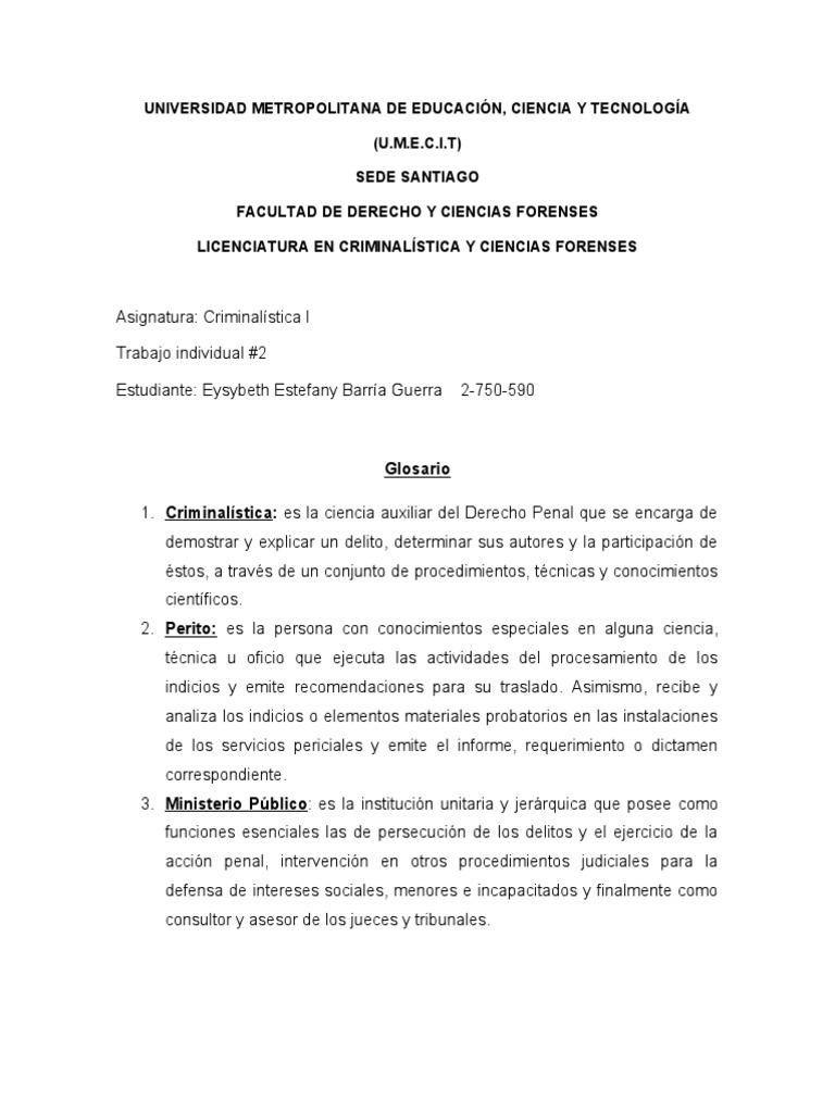 Glosario de Criminalistica | PDF | Ciencia forense | Juez