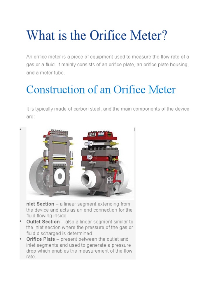 Orifice Meter | PDF