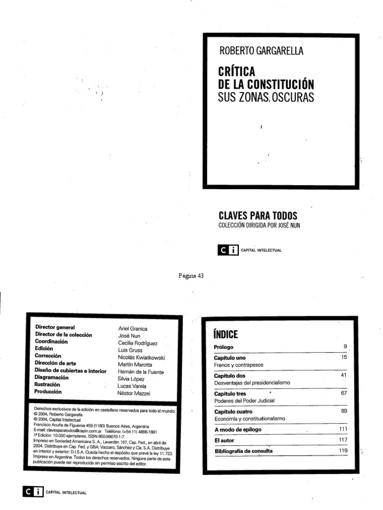 Gargarella Critica De La Constitucion Pdf