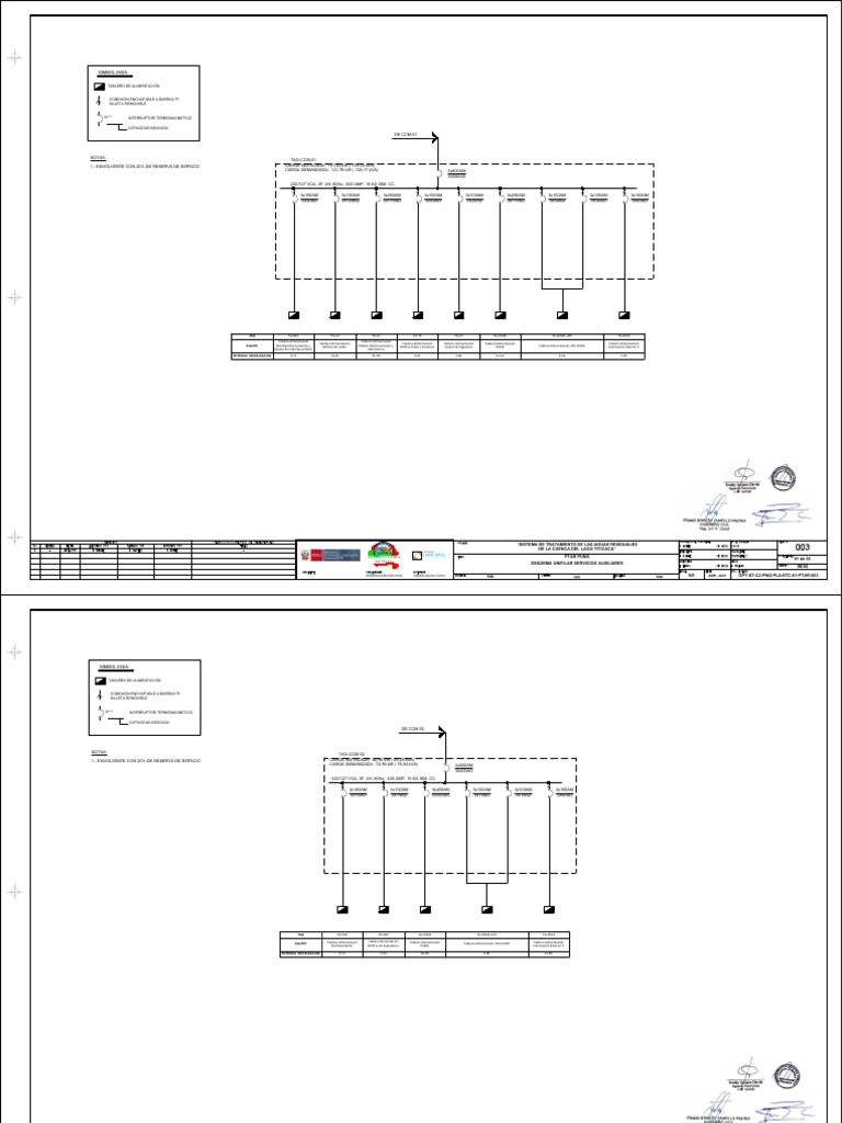 Esquema Unifilar PTAR Puno 2021 | PDF | La contaminación del agua