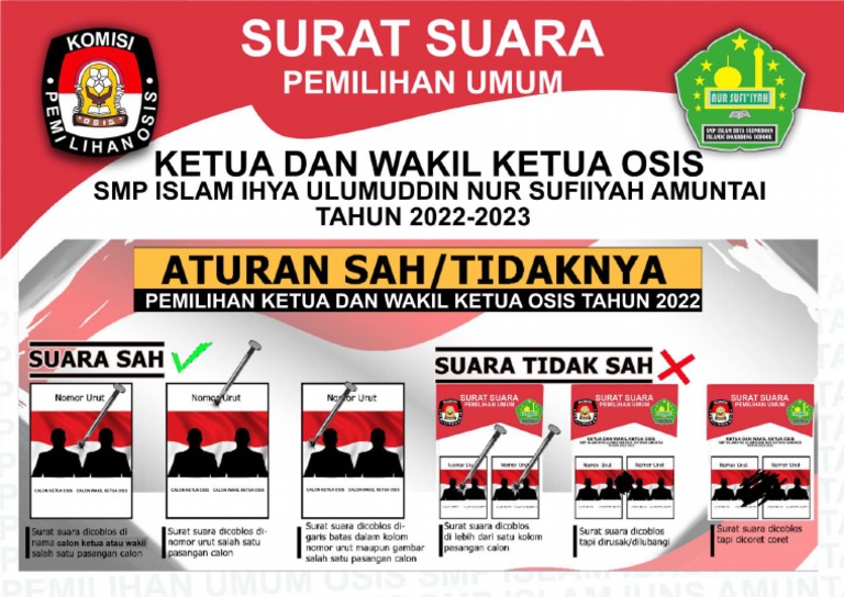 Surat Suara Sah - Osis Tahun 2022 | PDF