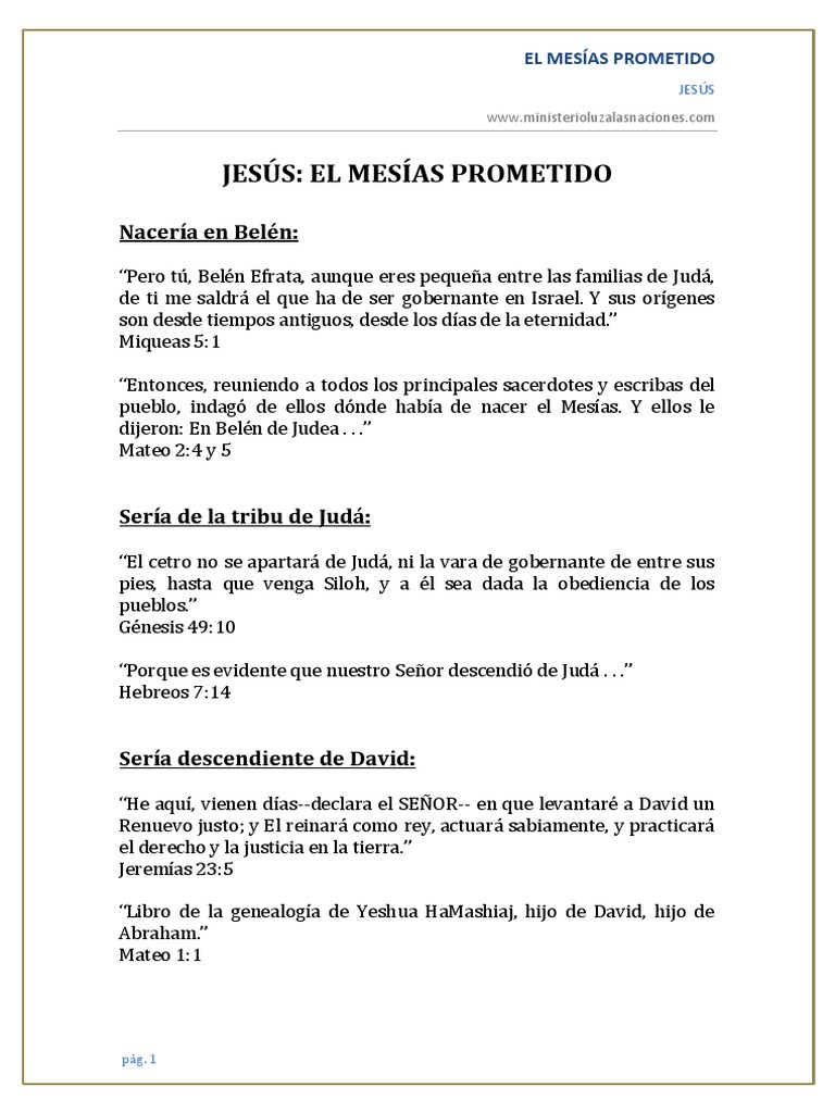 El Mesias Prometido | PDF | Jesús | David