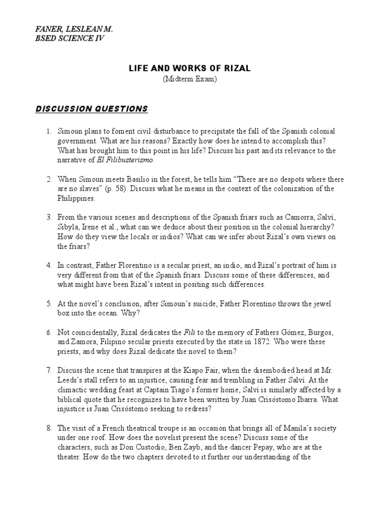 Rizal Midterm | PDF