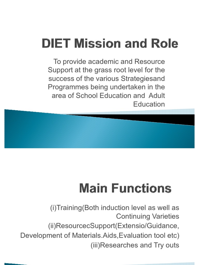 DIET Mission and Role | PDF