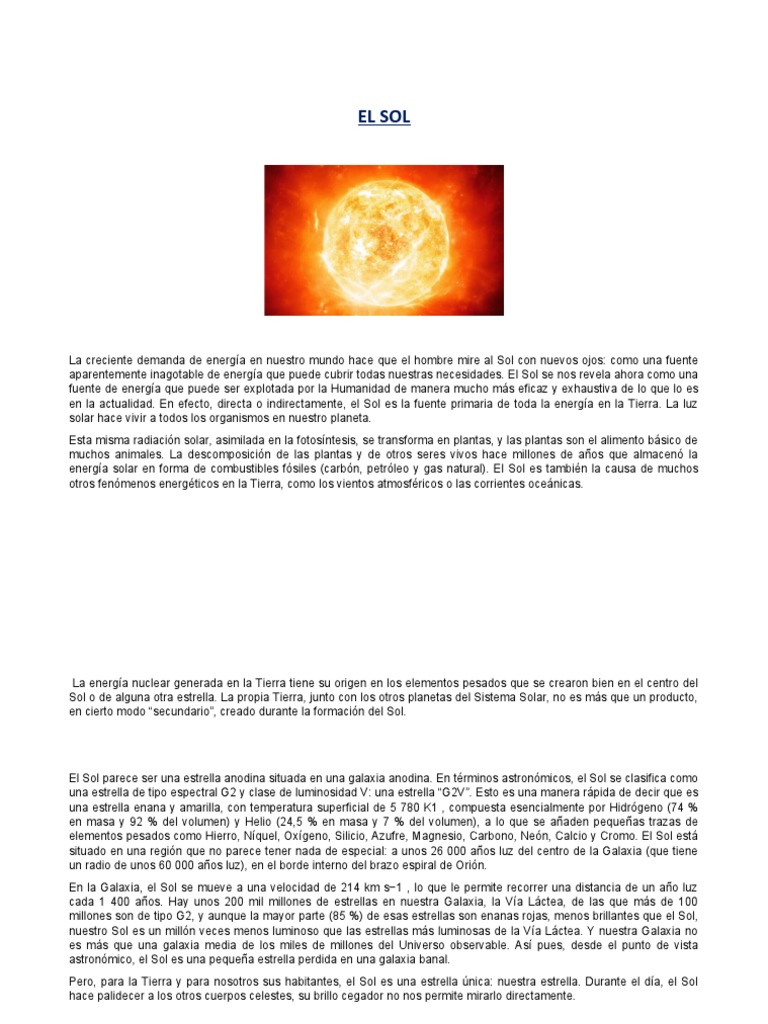 El Sol | Descargar gratis PDF | Dom | Estrellas
