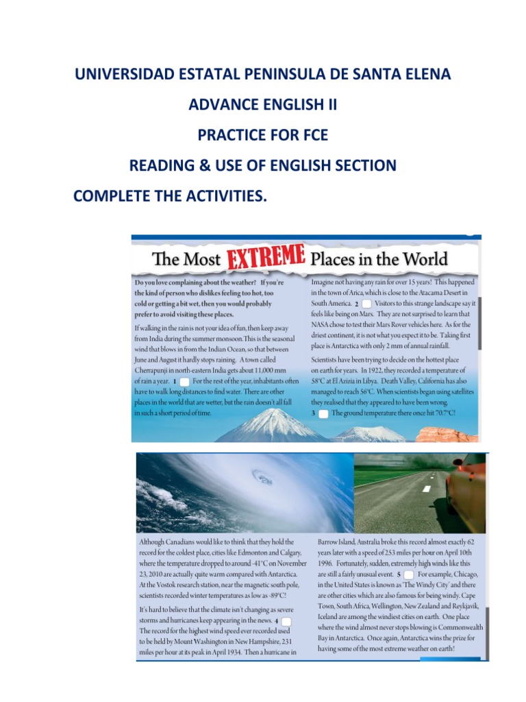 Reading and Use of English Practice 2 | PDF