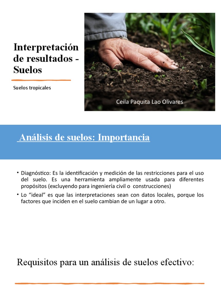 Interpretación de Suelos | Descargar gratis PDF | Química | Conjuntos de elementos químicos