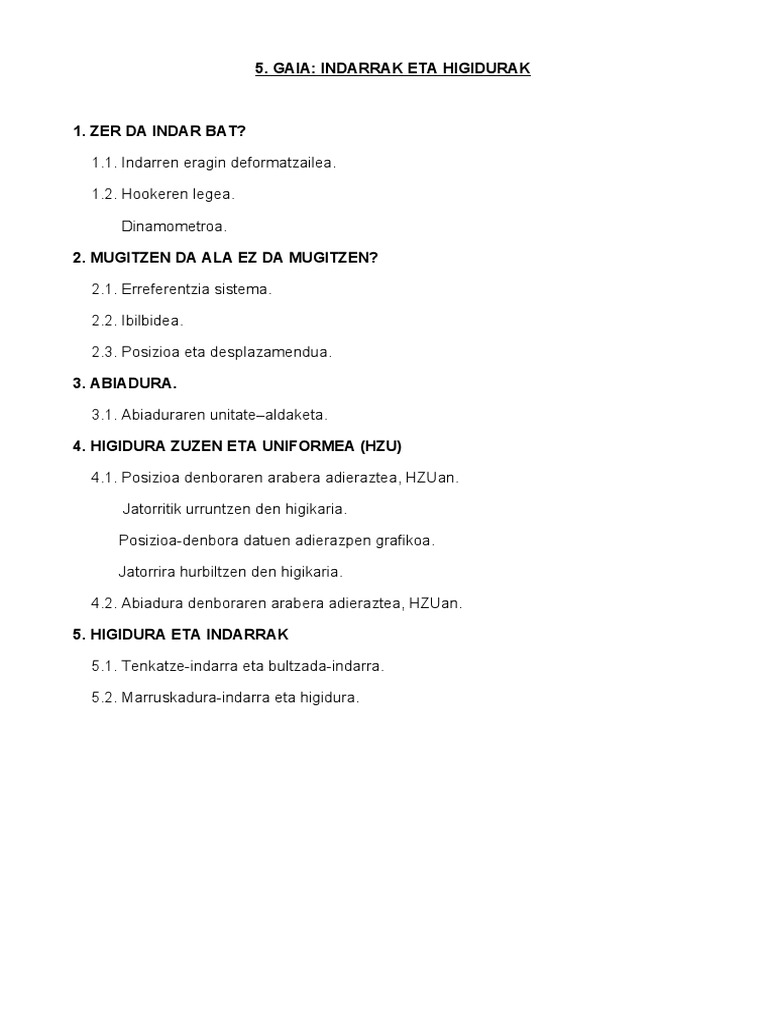 Gaia. Indarrak Eta Higidurak (Gidoia) | PDF