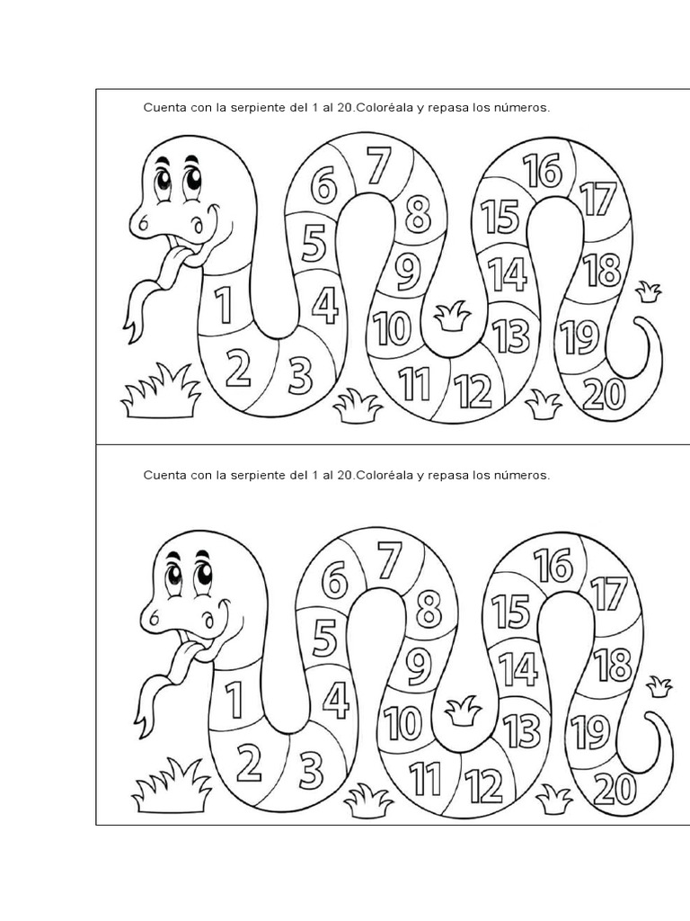 Cuenta Con La Serpiente Del 1 Al 20 | PDF