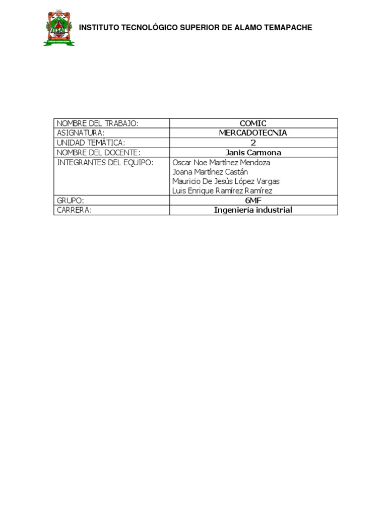 Actividad Comic | PDF | Comportamiento del consumidor | Comportamiento