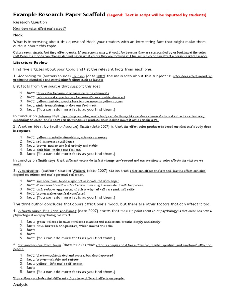 Example Concept Paper Scaffold | PDF | Mental Health | Mood (Psychology)
