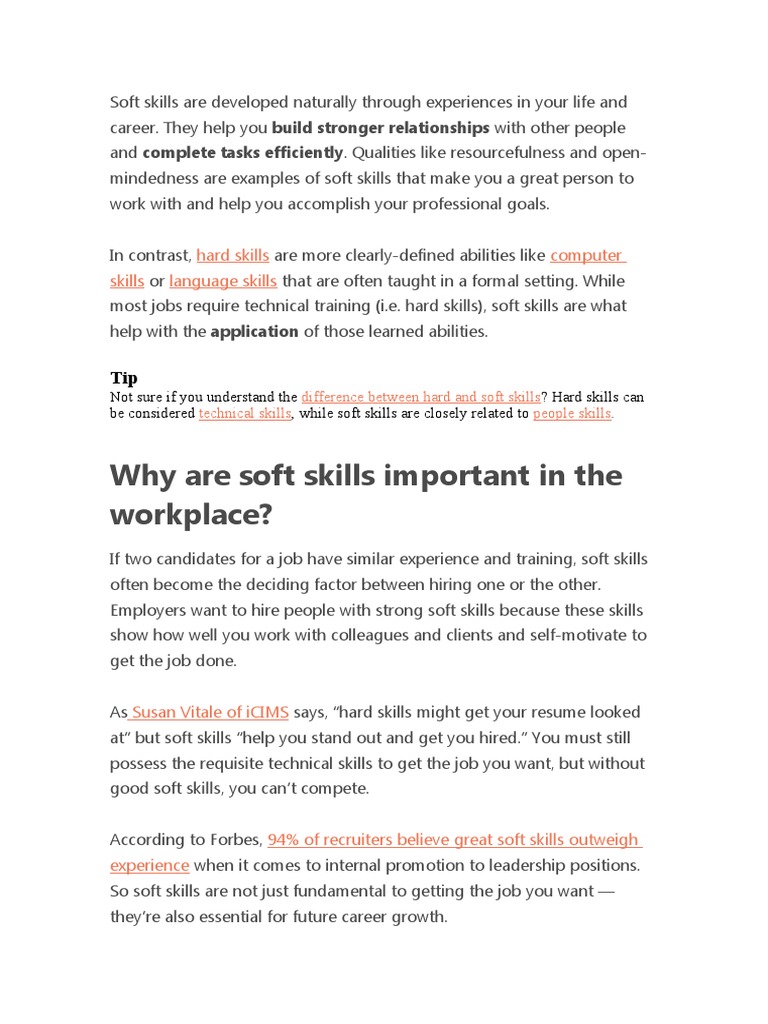 Soft Skills | Download Free PDF | Creativity | Leadership