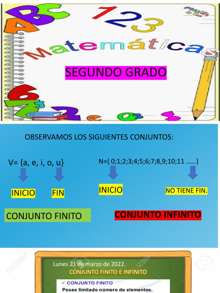 Matematica - 21-03-22 - Finito - Infinito - Clase | PDF | Métodos y ...