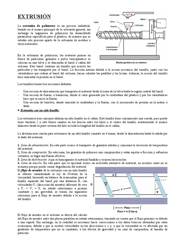 Extrusion | PDF | Física Aplicada e Interdisciplinaria | Ciencias fisicas