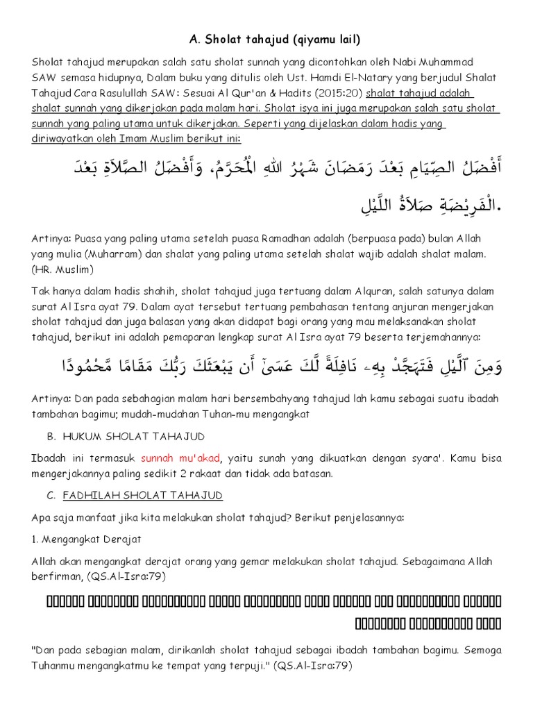Sholat Tahajud | PDF