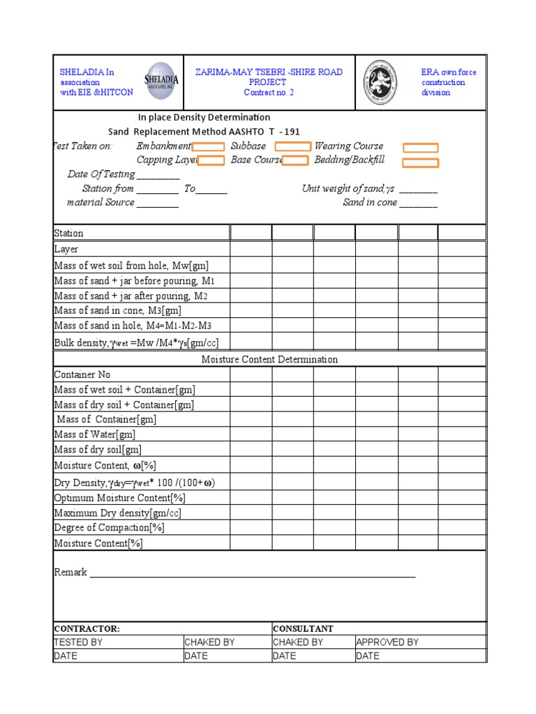 Field Density Test | PDF