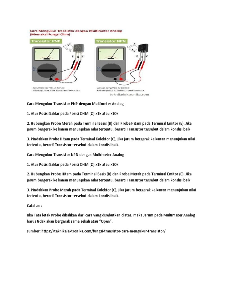 Cara Mengukur Transistor | PDF