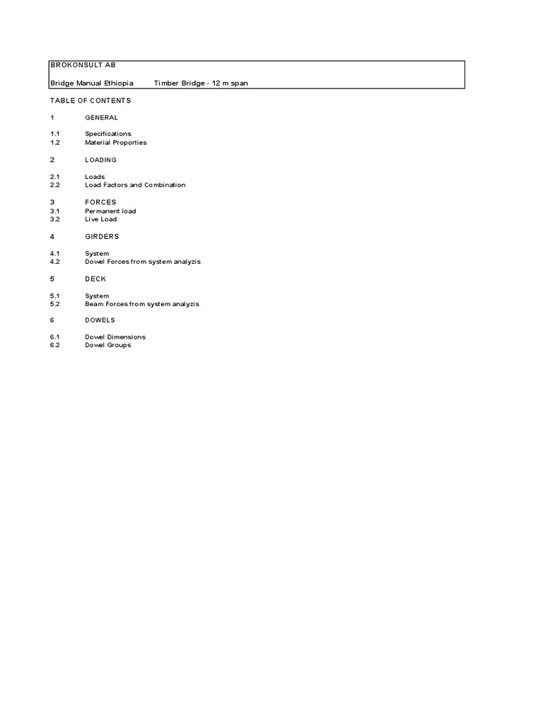 Timber Bridge 12m Span Design | PDF | Beam (Structure) | Bridge