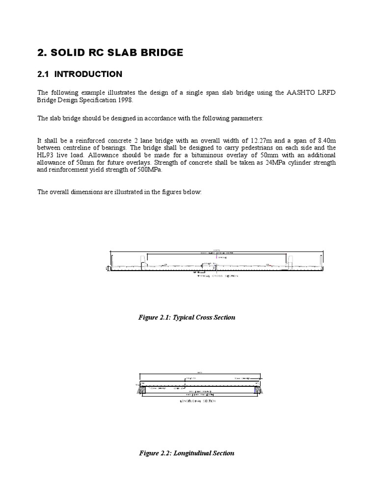 Solid RC Slab Bridge | PDF | Stress (Mechanics) | Bridge