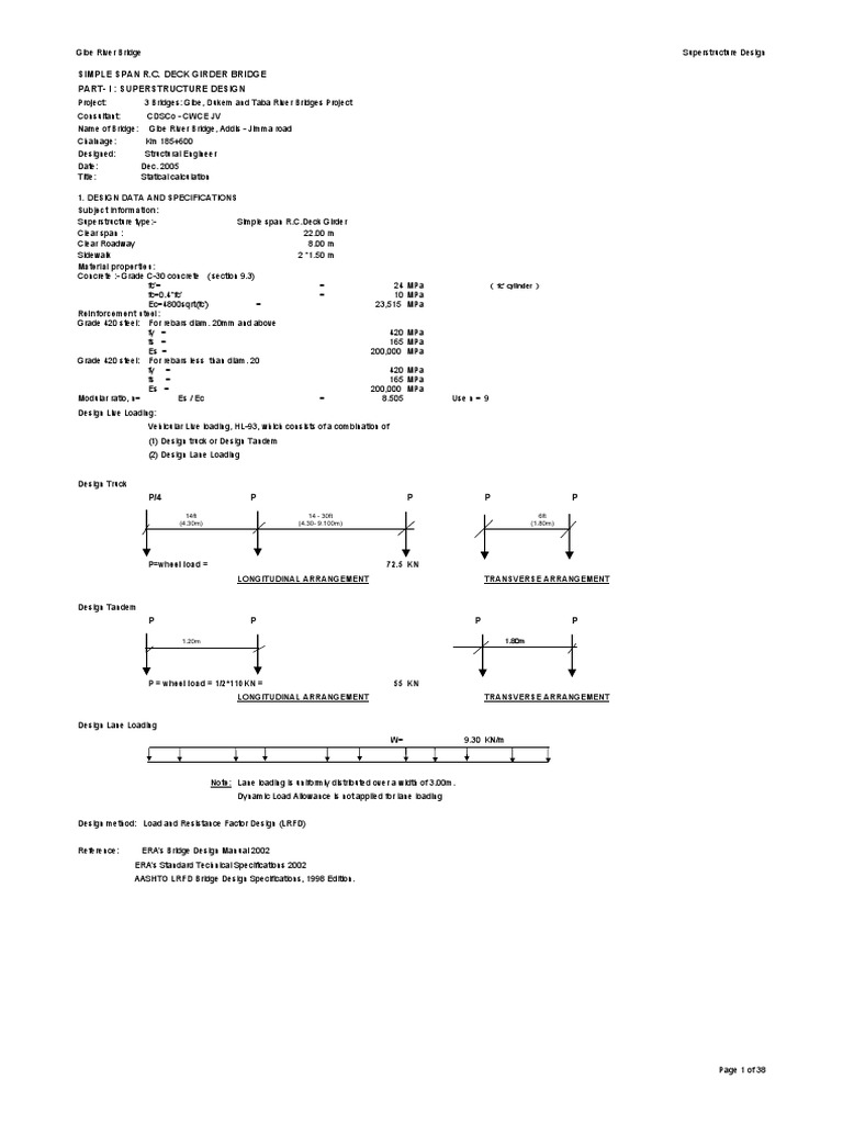 RCDG Sup Design-22m (Revised-1) | PDF | Bridge | Bending