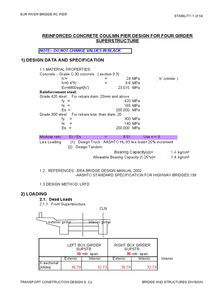 RC Pier-Kefira Final With Pile | PDF | Bridge | Bending