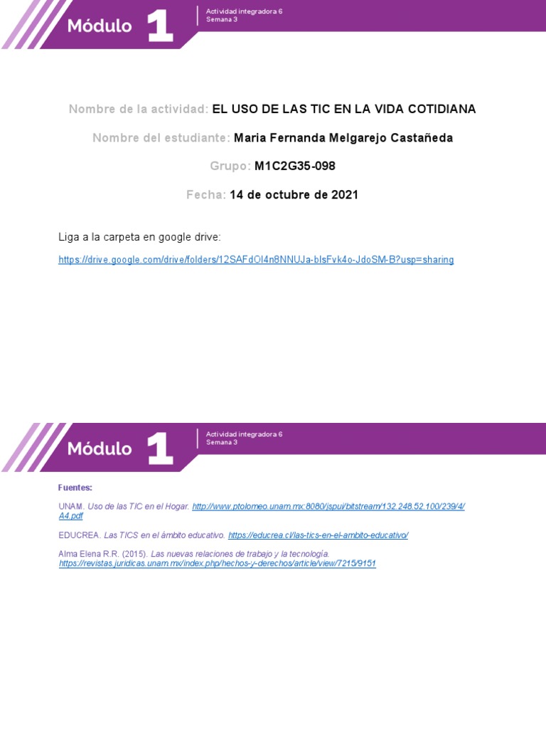 Actividad Integradora 6 Módulo 1 | PDF