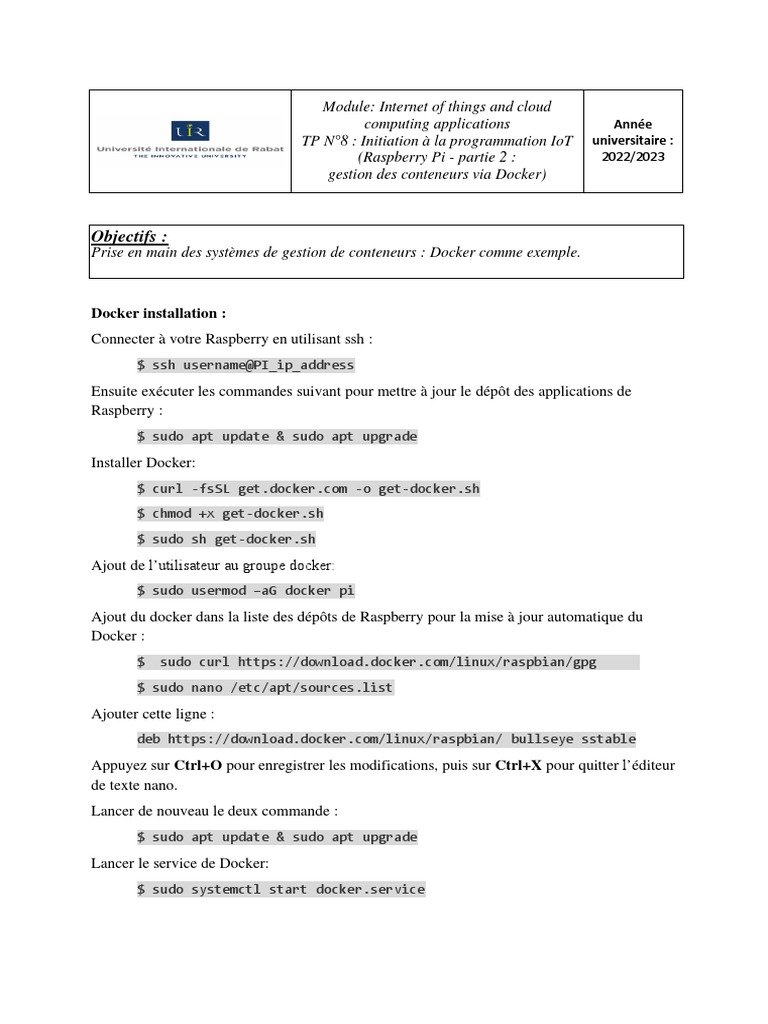 Docker Tutorial Iot Pdf Informatique Logiciel