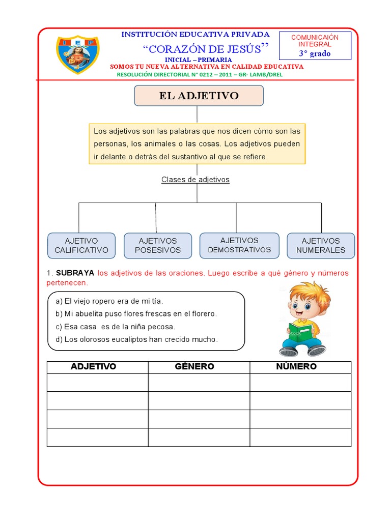 El Adjetivo | PDF | Adjetivo | Sintaxis
