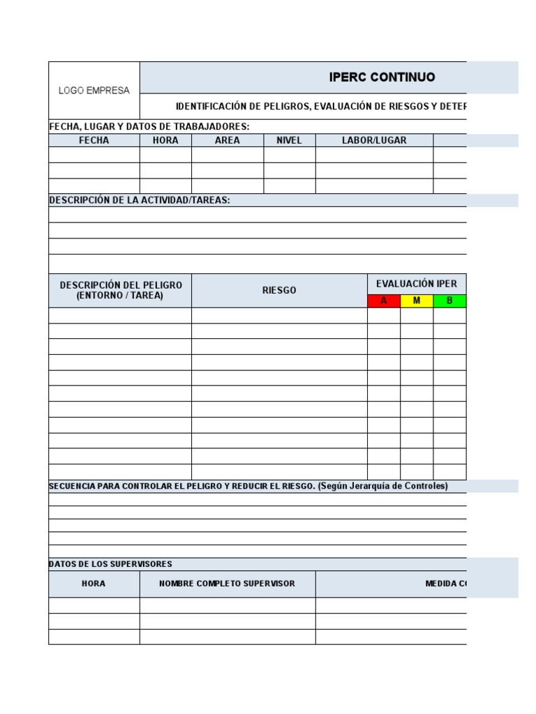 Formato de IPERC Continuo | PDF