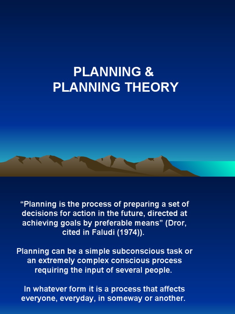 Understanding the Purpose and Theory Behind Planning Through Key Links ...