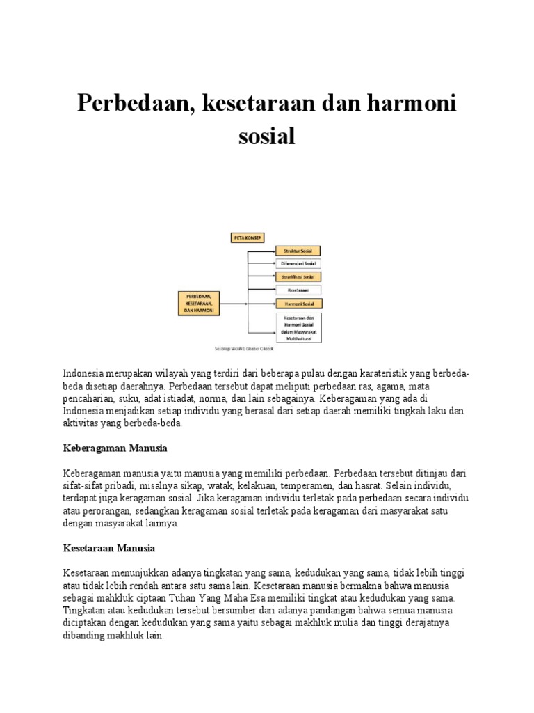 Kisi Kisi Harmoni Sosial | PDF
