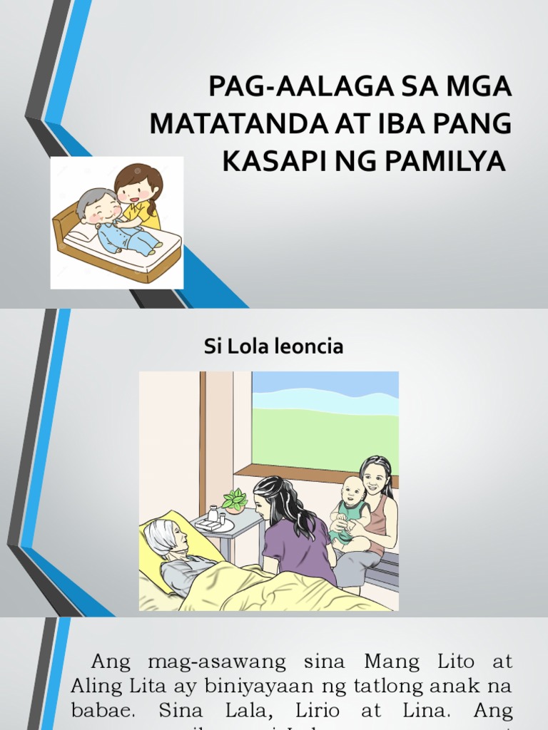 Pag-Aalaga Sa Mga Matatanda at Iba Pang Kasapi | PDF