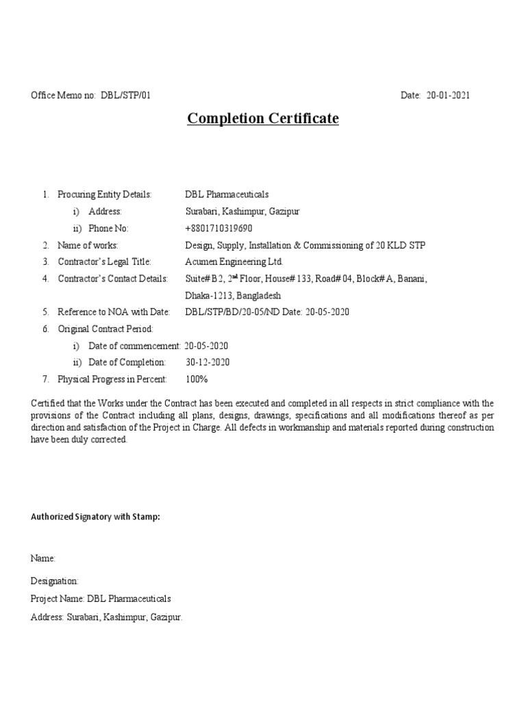 Completion Certificate | PDF | Technology & Engineering