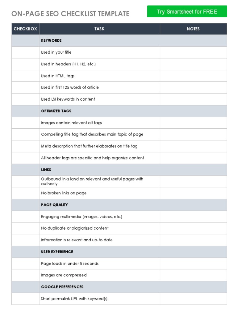 IC-On-Page-SEO-Checklist-Template-10598_PDF | PDF