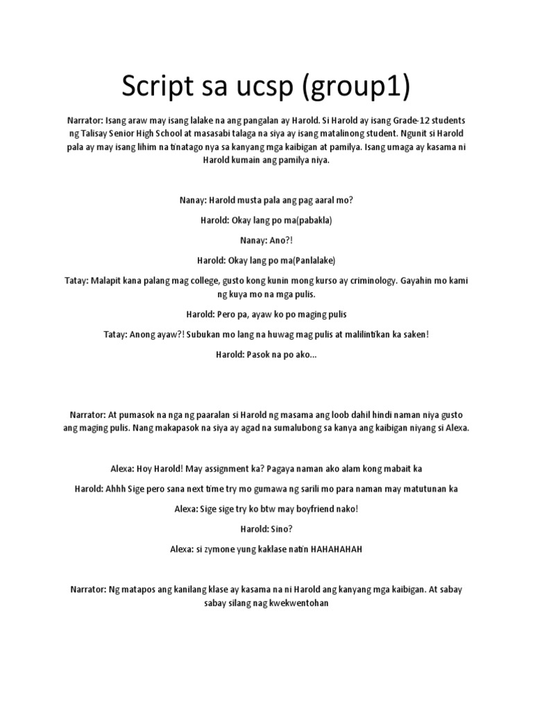 Script Sa Ucsp | PDF