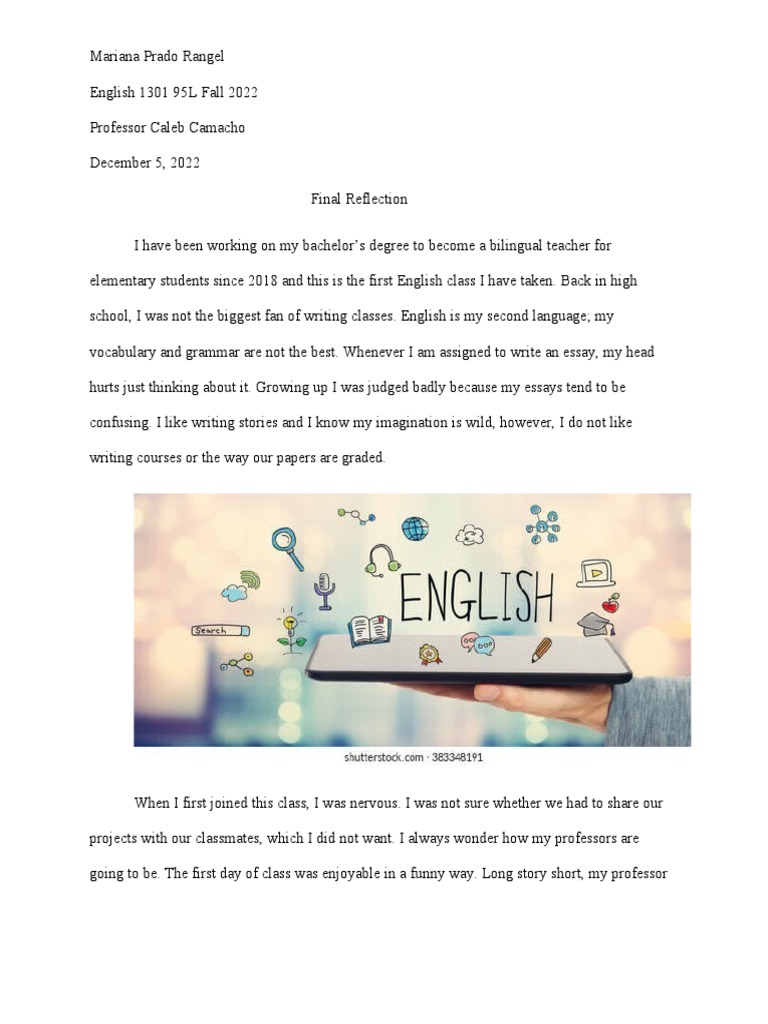 final reflection | PDF | Human Communication | Learning