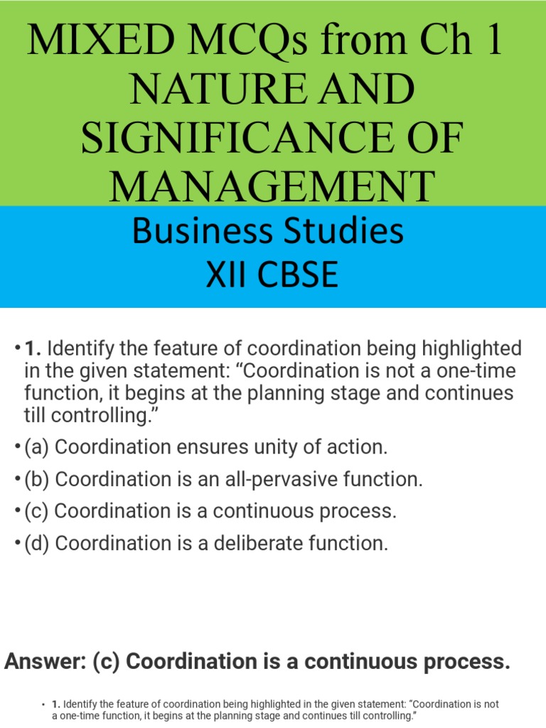 Mixed Mcqs CH 1 Bs Xii | PDF | Business | Economies
